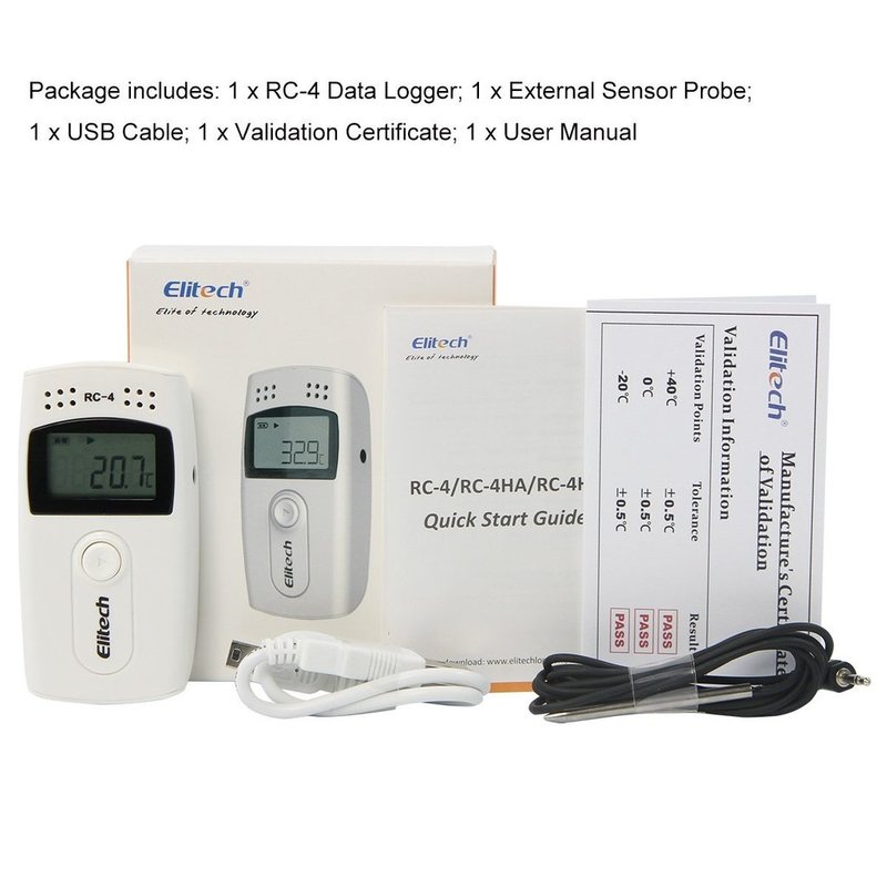 ELITECH เครื่องบันทึกอุณหภูมิ รุ่น RC-4 | แสงชัยกรุ๊ป